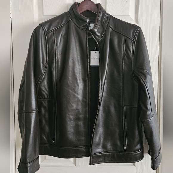 Peter Manning | Jackets & Coats | Peter Manning Brown Lambskin Leather ...
